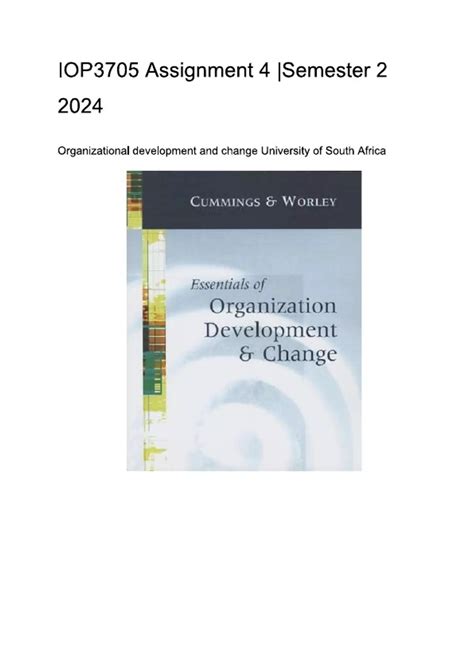 Iop3705 Assignment 4 Semester Satisfaction Guarantee Assignment