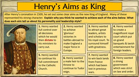 Henry Viii Strengths Weaknesses And Aims Gcse Edexcel History Lesson 2 Teaching Resources