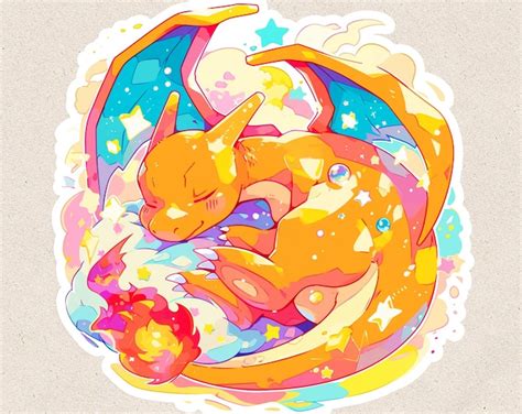 Cute Charizard Pokemon Vinyl Sticker Waterproof Matte Decal Kawaii