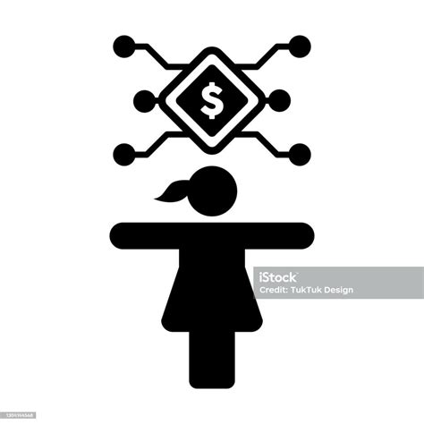 지갑 아이콘 벡터 디지털 달러 통화 와 디지털 거래에 대 한 디지털 거래 용 글리프 픽토그램 고객에 대한 스톡 벡터 아트 및 기타 이미지 Istock