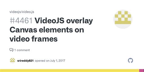 Videojs Overlay Canvas Elements On Video Frames · Issue 4461 · Videojsvideojs · Github