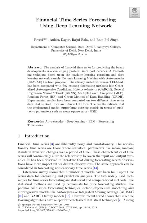 Pdf Financial Time Series Forecasting Using Deep Learning Network
