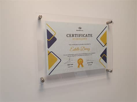 A5 Certificate Wall Frame Get Acrylic Photo Frames