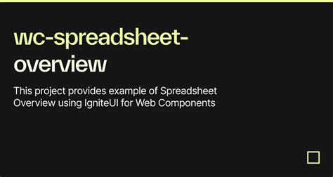 Wc Spreadsheet Overview Codesandbox
