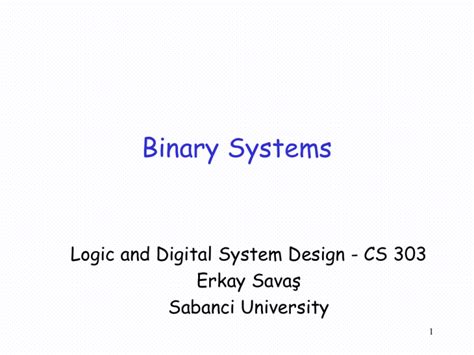 Chapter 1 Binary Systems