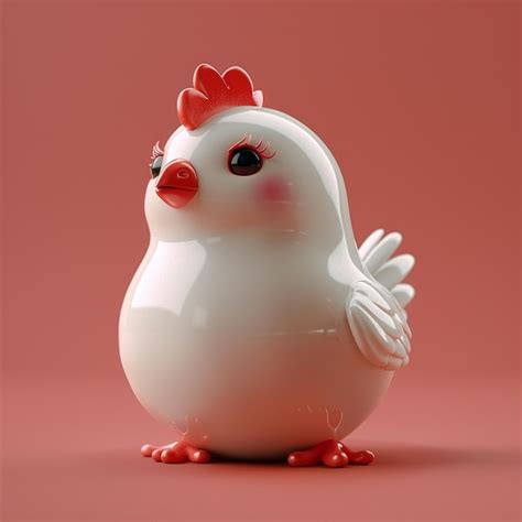 Premium Photo 3d Hen Cartoon Character