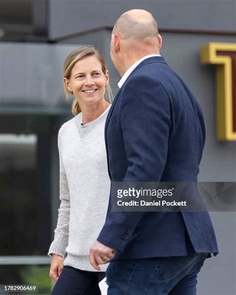 Meg Lanning Arrives With Cricket Australia Ceo Nick Hockley During A