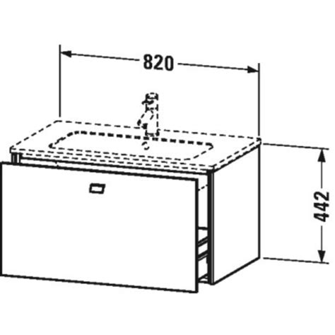 Duravit Brioso 1 Drawer Wall Hung Vanity Unit And Basin With Overflow