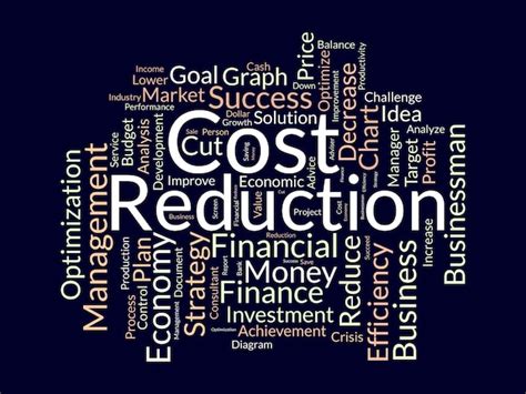 Premium Vector Cost Reduction Word Cloud Template Efficiency Concept