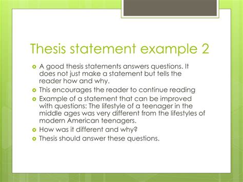 Ppt Different Ways To Approach Writing A Thesis Statement Powerpoint Presentation Id 2726821