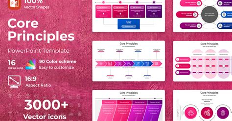 Core Principles Powerpoint Presentation Template Incl Values