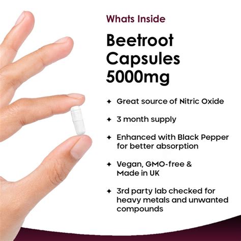 New Leaf Products Beetroot Capsules 5000mg Ps Vegan Capsule Health