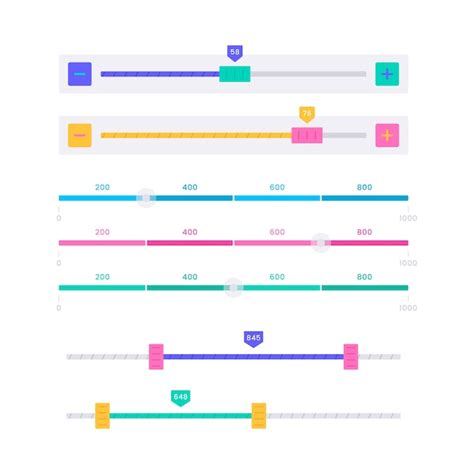 Free Vector Flat Design Ui Sliders Collection