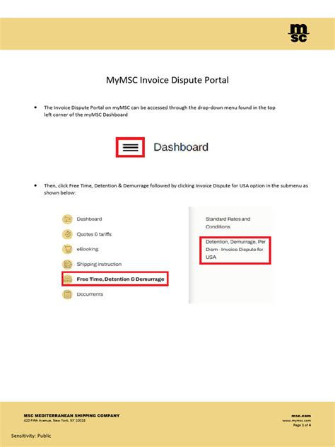 Mymsc Ddp Invoice Dispute Pdf Computing Software