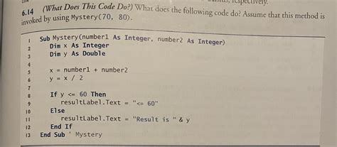 Solved 6 14 What Does This Code Do What Does The Chegg Com