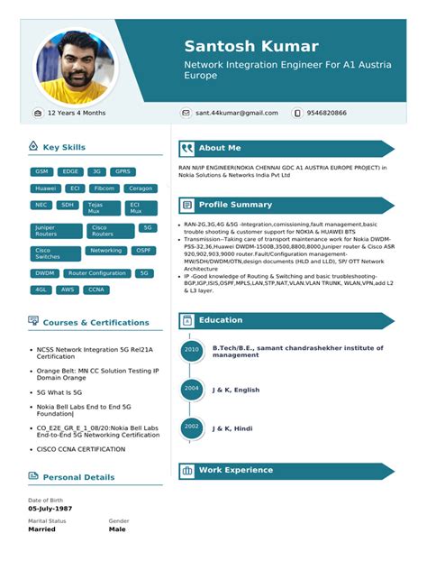 Santosh Resume Ip Pdf Cisco Certifications Router Computing