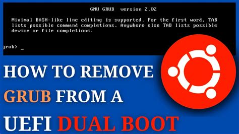 How To Remove GRUB From A UEFI Dual Boot Tutorial YouTube