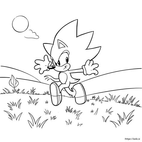 Sonic Corriendo Dibujos Para Colorear