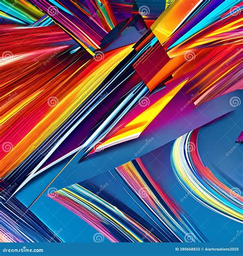 A Vibrant Explosion Of Abstract Shapes And Colors Creating A Dynamic And Energetic Composition5