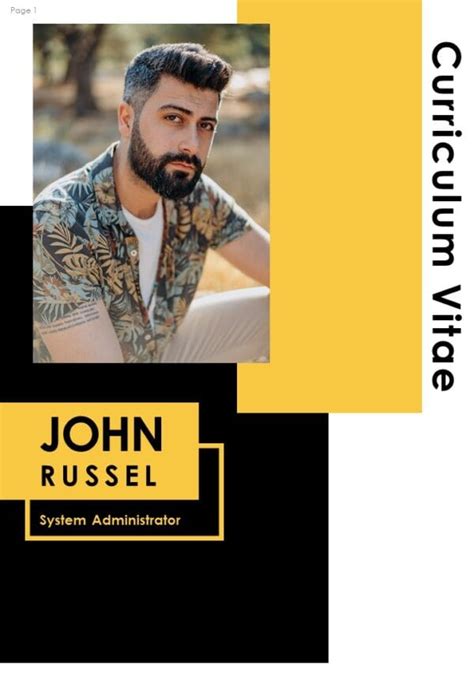 System Administrator Resume Presentation Templates