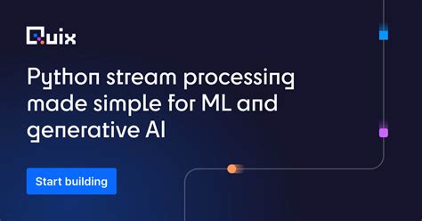 Python Stream Processing Made Simple Quix