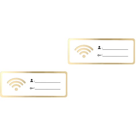 2 Count Wifi Sign Acrylic Password Table Decor Hotel Account And