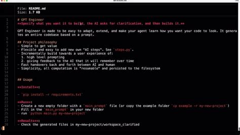 introducing `gpt engineer` one prompt generates a codebase asks clarifying questions generates
