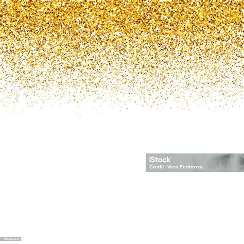 골드 색종이 벡터 배경 떨어지는 황금 점 테두리 흰색 절연입니다 골드 반짝이 텍스처 효과 서식 파일을 편집 하 게 쉬운 결정체에 대한 스톡 벡터 아트 및 기타 이미지