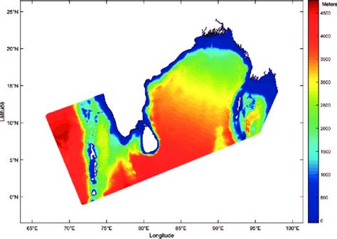 Combined Bathymetry Of The Computational Grid Download Scientific