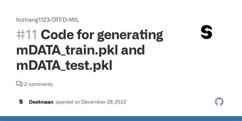 Code For Generating MDATA Train Pkl And MDATA Test Pkl Issue 11 Hrzhang1123 DTFD MIL GitHub