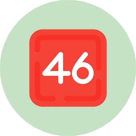 Forty Six Flat Circle Icon 37155816 Vector Art At Vecteezy