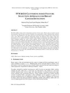 SVM GA CLUSTERING BASED FEATURE SELECTION Svm Ga Clustering