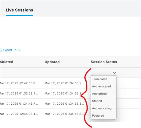 Solved Reporting On Current Active Sessions Guidance Cisco Community