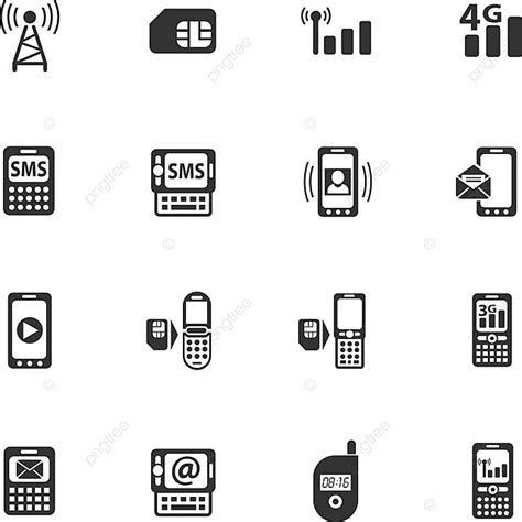 Mobile Connection Icon Set Icon Organizer Smart Vector Icon Organizer Smart Png And Vector