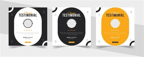 Creative Client Testimonial Social Media Post Design Customer Service Feedback Review Or