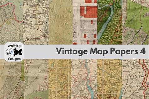 Vintage Map Papers 4
