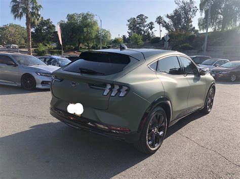 Military Green Vinyl Wrapped Mach E Macheforum Ford Mustang Mach E