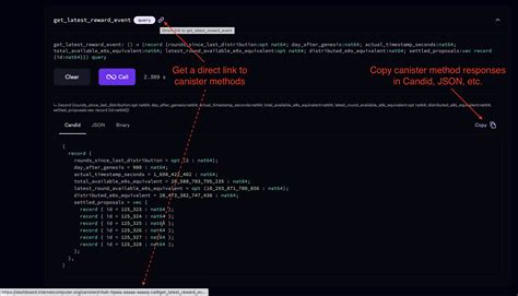Dashboard Uiux Request Canister Interface Declaration Copy Button Developers Internet