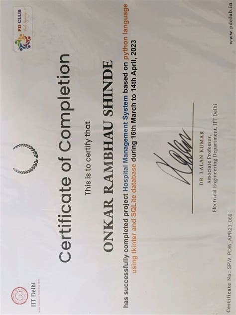 Onkar Shinde On Linkedin I Developed Hospital Management Systems In Python