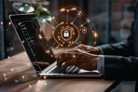 Protection Network Security And Information Security System Concept Stock Illustration