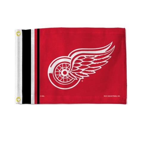 Detroit Red Wings Logo On Red Bag Nhl Logos Garden Flag Stand