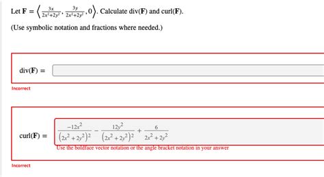 solved let f 3x2x2 2y2 3y2x2 2y2 0 ﻿calculate div f