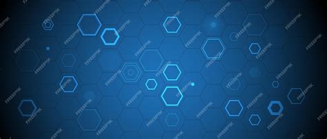 Premium Vector Abstract Hexagon Background Technology Poligonal Design Digital Futuristic