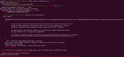 Ubuntu安装bfloat1611出现问题 Error Subprocess Exited With Errorbfloat16