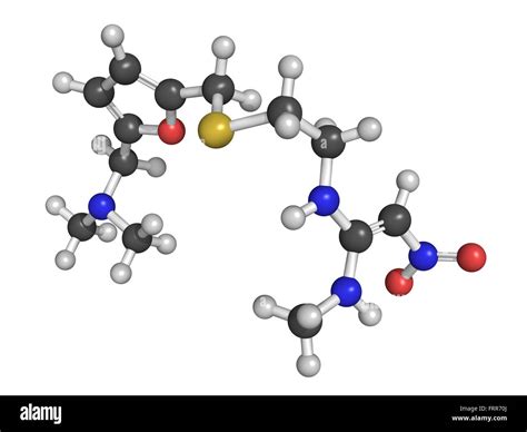 Chemical Structure Of Ranitidine A Peptic Ulcer Disease Drug And For