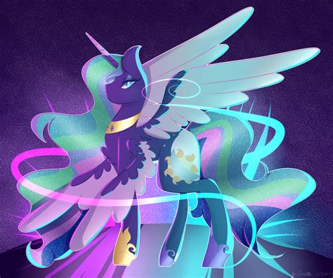 Luna And Celestia Fusion By Winnta On Deviantart
