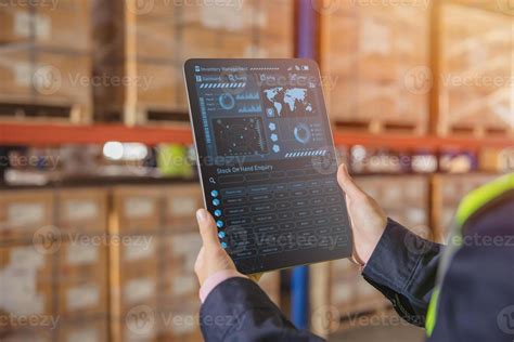 Smart Warehouse Management System For Real Time Monitoring Products Storage Shipping Computer
