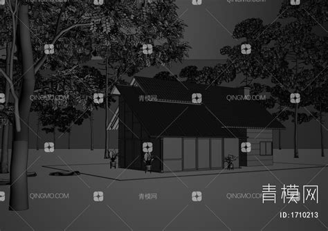 【独栋别墅3d模型】 现代vr有灯光有贴图max2016独栋别墅3d模型下载 Id1710213 免费3dmax模型库 青模3d模型网