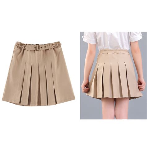 Girl Uniform Skirts A Line Pleated Skirts With Shorts Back To School