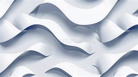 Abstract Background Layered White Waves Forming A Sleek Flowing Abstract Pattern Stock